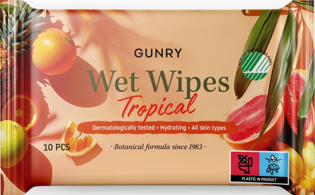Gunry Wet Wipes Tropical 10 pcs | lyko.com