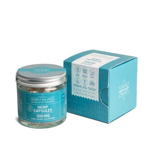 Hemply Balance CBD Hemp Capsules 300mg water soluble cannabinoids ...