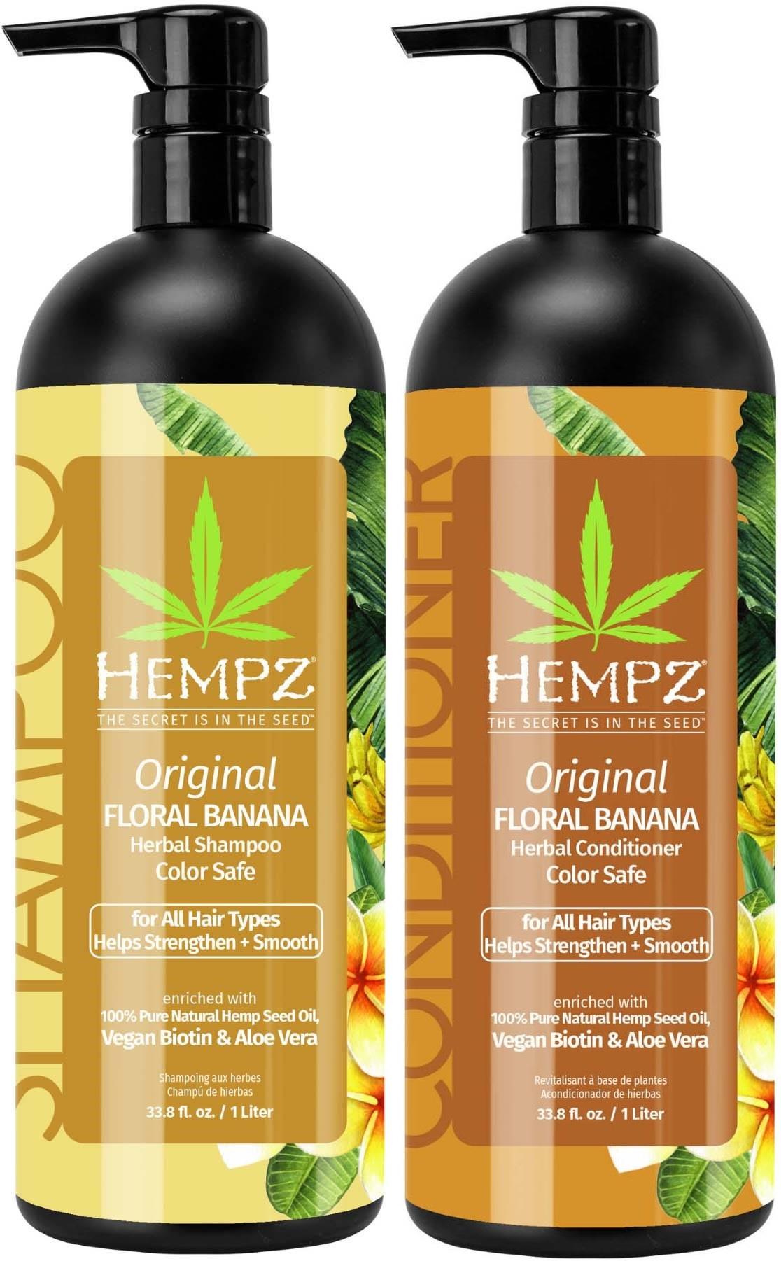 Hempz Original Herbal Bundle Shampoo 1000 ml & Conditioner 1000 ml ...
