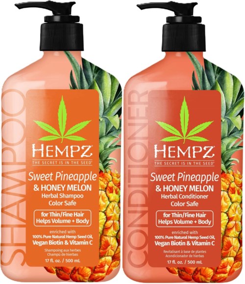 Hempz Sweet Pineapple & Honey Melon Herbal Bundle Shampoo 500 ml ...