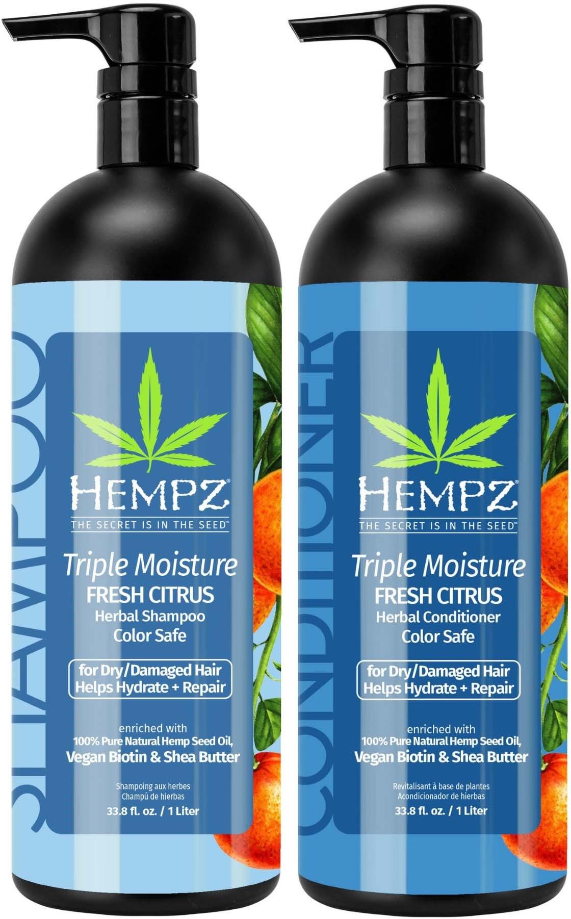 Hempz Triple Moisture Herbal Bundle Conditioner 1000 ml & Conditioner ...
