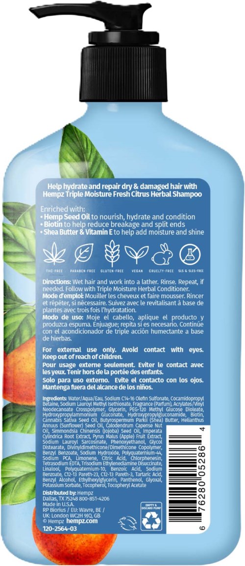 Hempz Triple Moisture Herbal Shampoo 500 ml | lyko.com