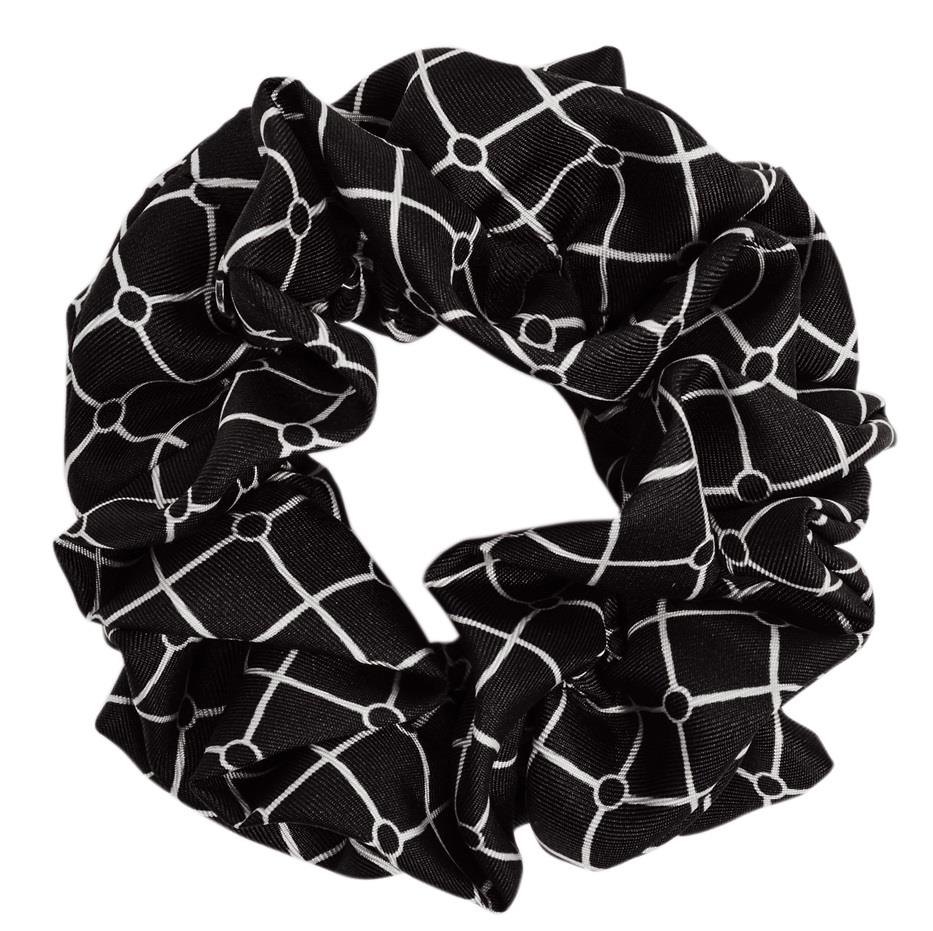 Hermine Hold Isabella Silk Scrunchie Svart-Vit | lyko.com