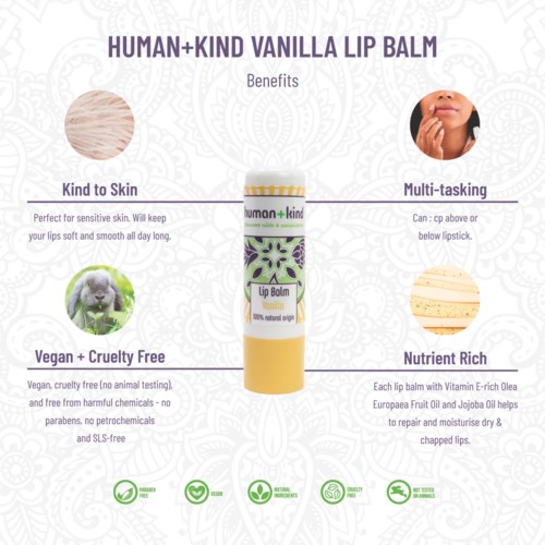 human + kind Lip Balm Vanilla 4,8 g | lyko.com