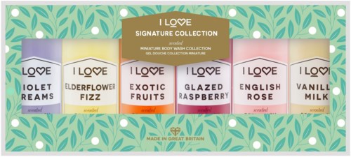 I Love... Signature I Love Selection Box Body Wash Pack 6 x 100 ml 600 ...