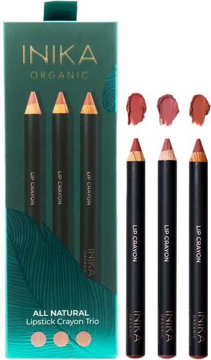 Inika Organic Organic Lipstick Crayon Trio | lyko.com