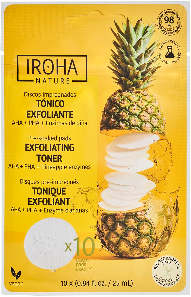 IROHA NATURE Exfoliating Toner Pads AHA + PHA + Pinapple Enzymes | lyko.com
