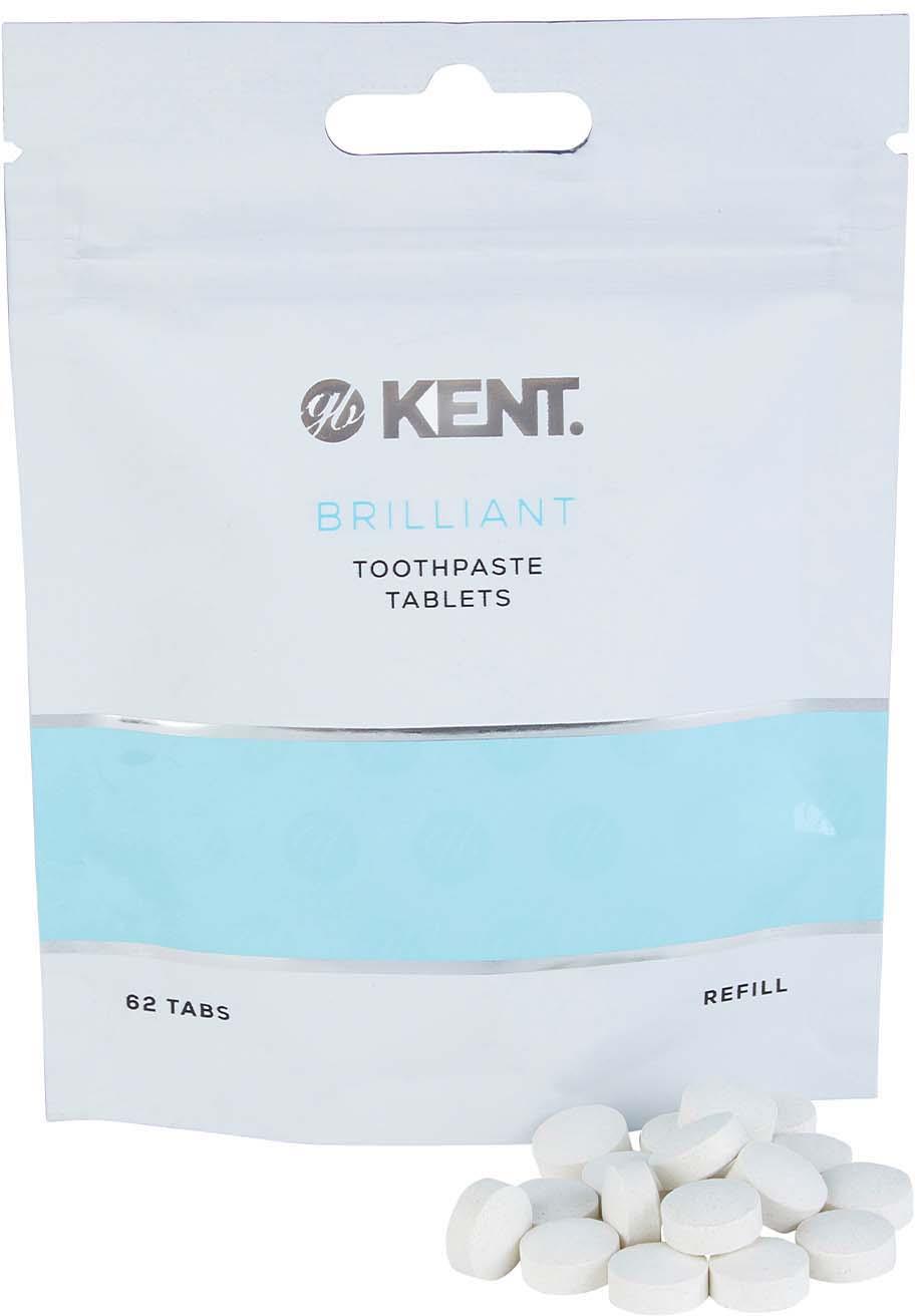 Kent Brushes Kent Oral Care BRILLIANT 62 Toothpaste Tablets Refill ...
