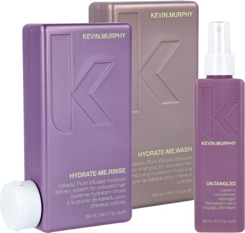 Kevin Murphy Hydrate Me Bundle Wash 250 ml & Rinse 250 ml & Leave-in ...