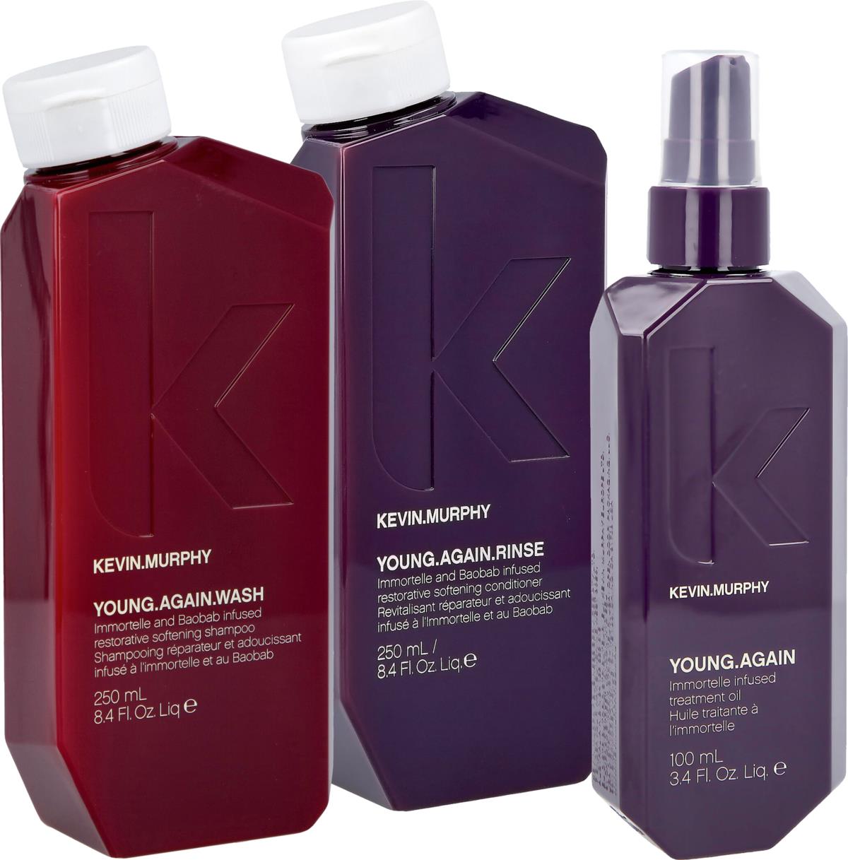 Kevin Murphy Young Again Bundle Wash 250 ml & Rinse 250 ml & Treatment Oil 100 ml | lyko.com
