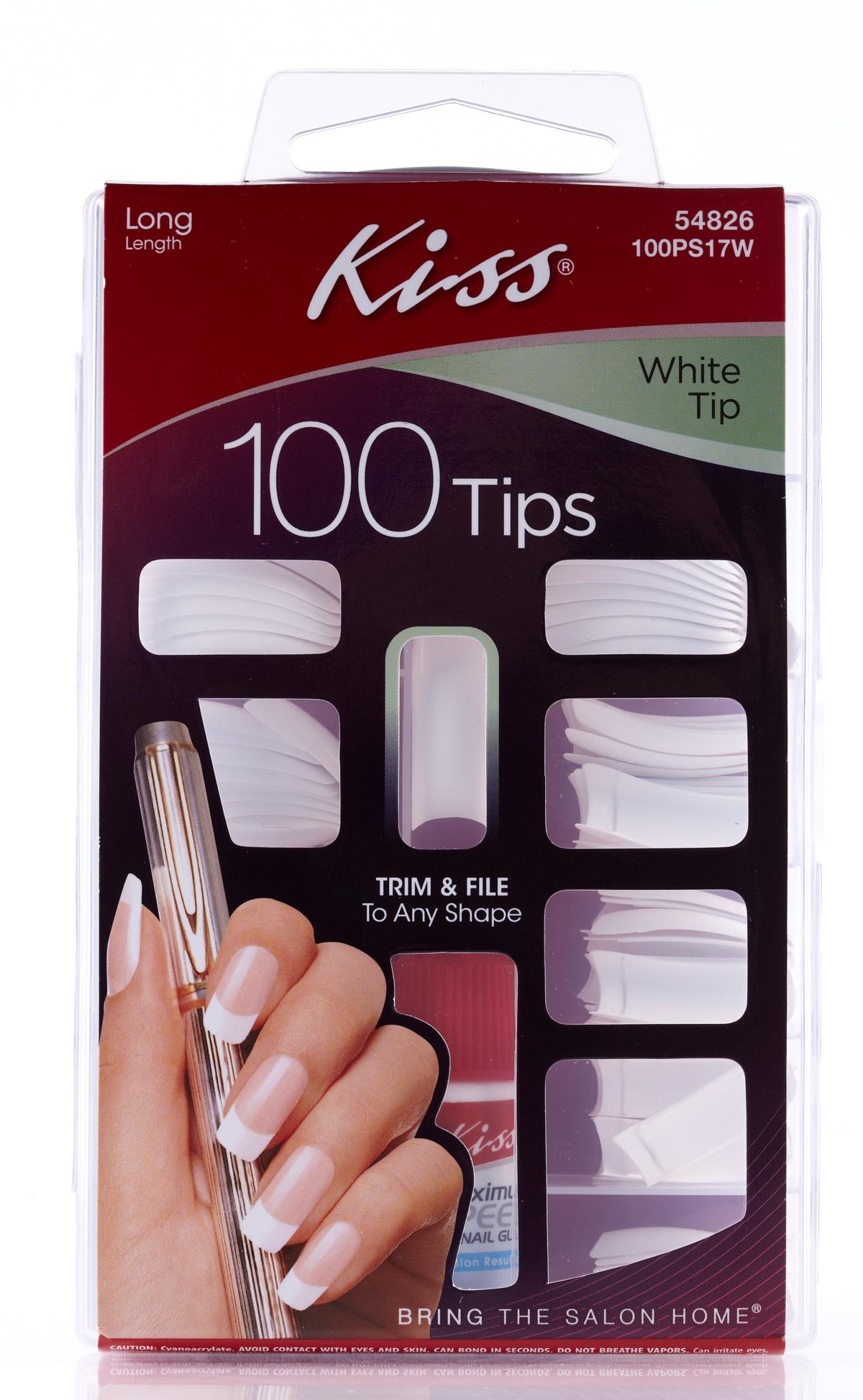 Kiss 100 Nails White Tip Puerto Rico | lyko.com
