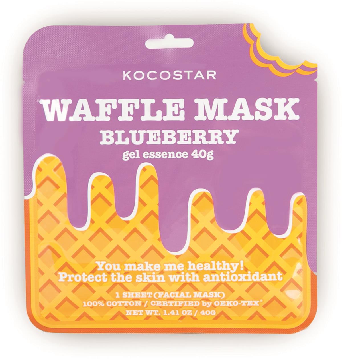 KOCOSTAR Waffle Mask Blueberry 40 g | lyko.com