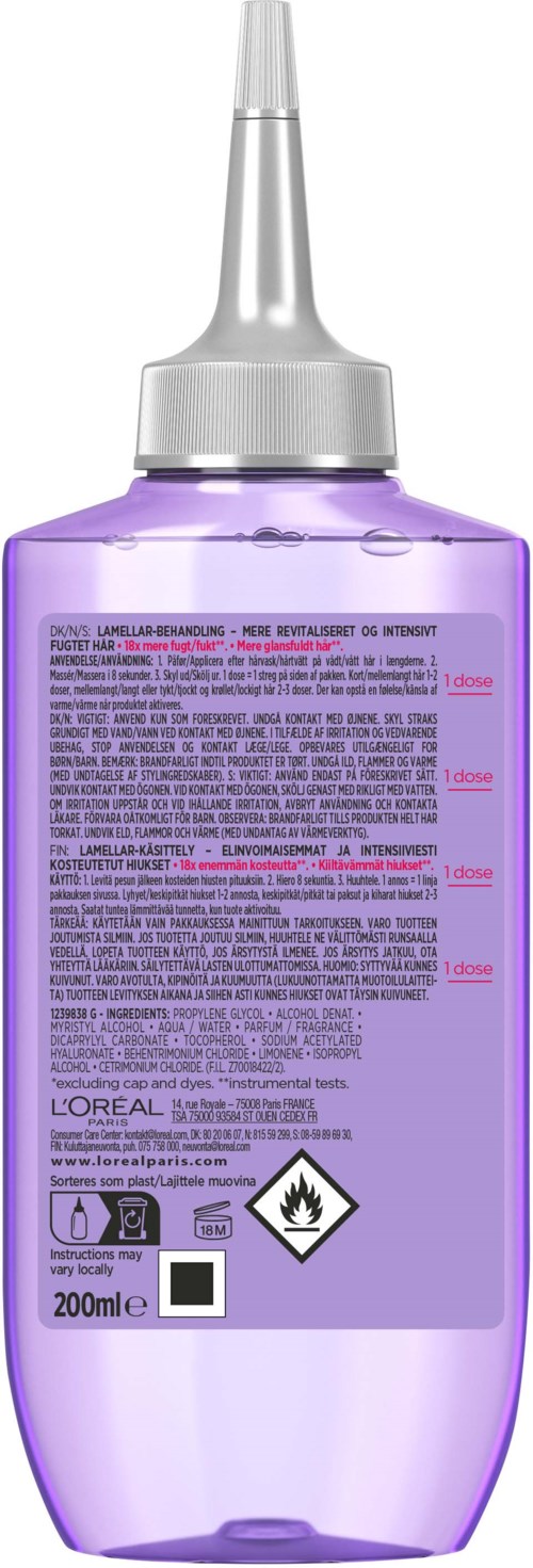 Loreal Paris Elvital Hyaloron Plum 8 Second Wonder Water 200 ml | lyko.com