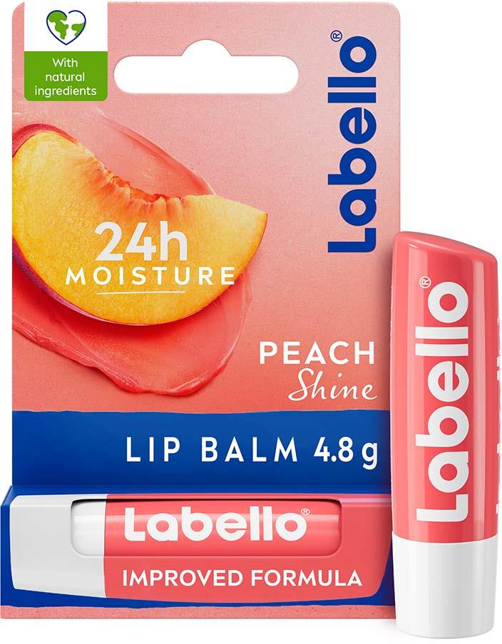 Labello Peach Shine Lip Balm 4,8 g | lyko.com