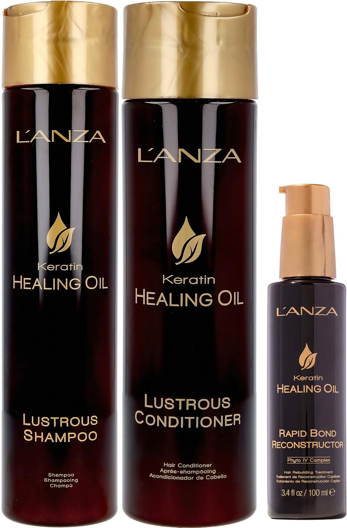 Lanza Healing Oil Bundle Shamoo 300 ml & Conditioner 250 ml & Serum 100 ...