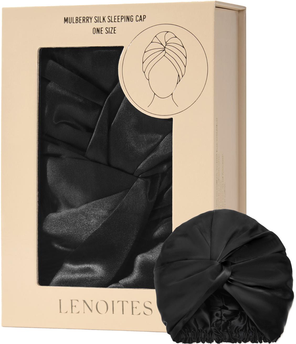 Lenoites Mulberry Silk Sleeping Cap Black | lyko.com