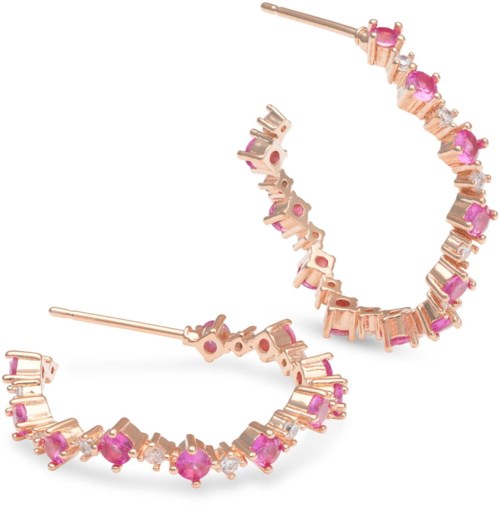 Lily and Rose Capella hoops earrings - Pink ruby Pink ruby | lyko.com