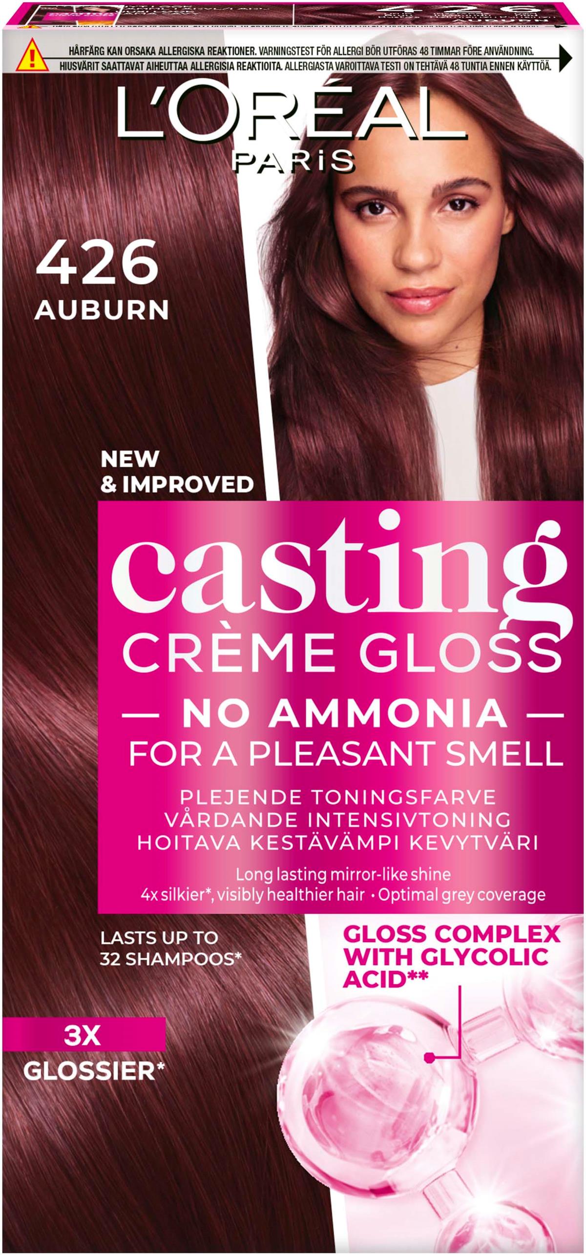 Loreal Paris Casting Crème Gloss Semi-permanent Coloration 426 Auburn ...