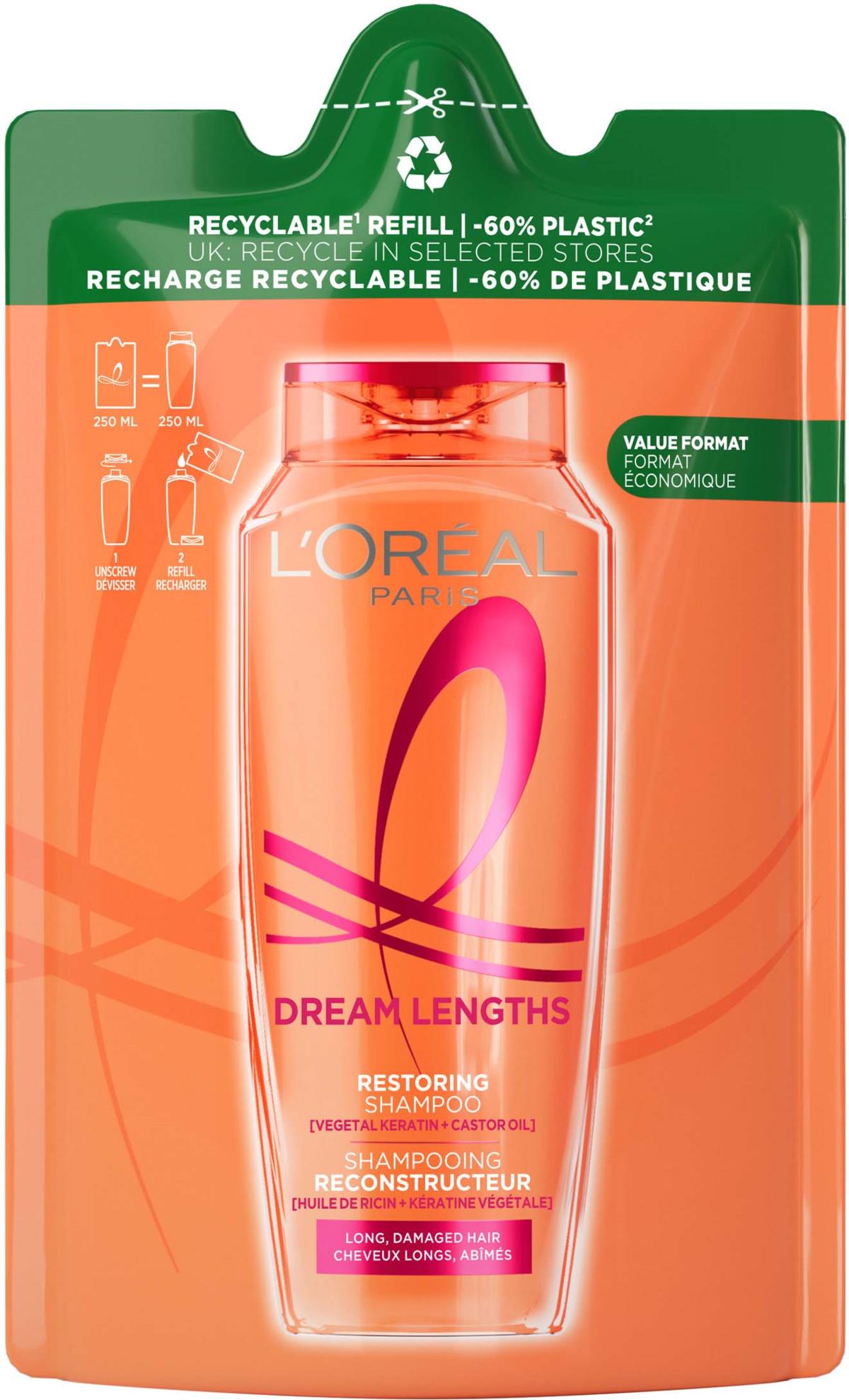 Loreal Paris Elvital Dream Length Restoring Shampoo Refill 250 ml ...