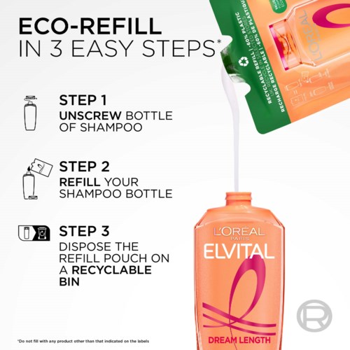 Loreal Paris Elvital Dream Length Restoring Shampoo Refill 250 ml ...