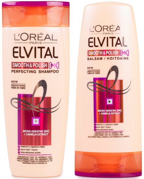 Loreal Paris Elvital Smooth & Polish Shampoo+Conditioner | lyko.com