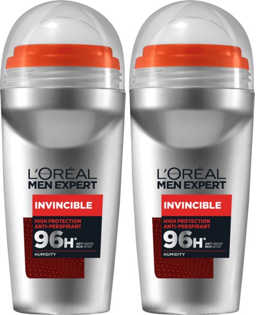 Loreal Paris Men Expert Invincible 96h Roll-On Duo 2x50 ml | lyko.com