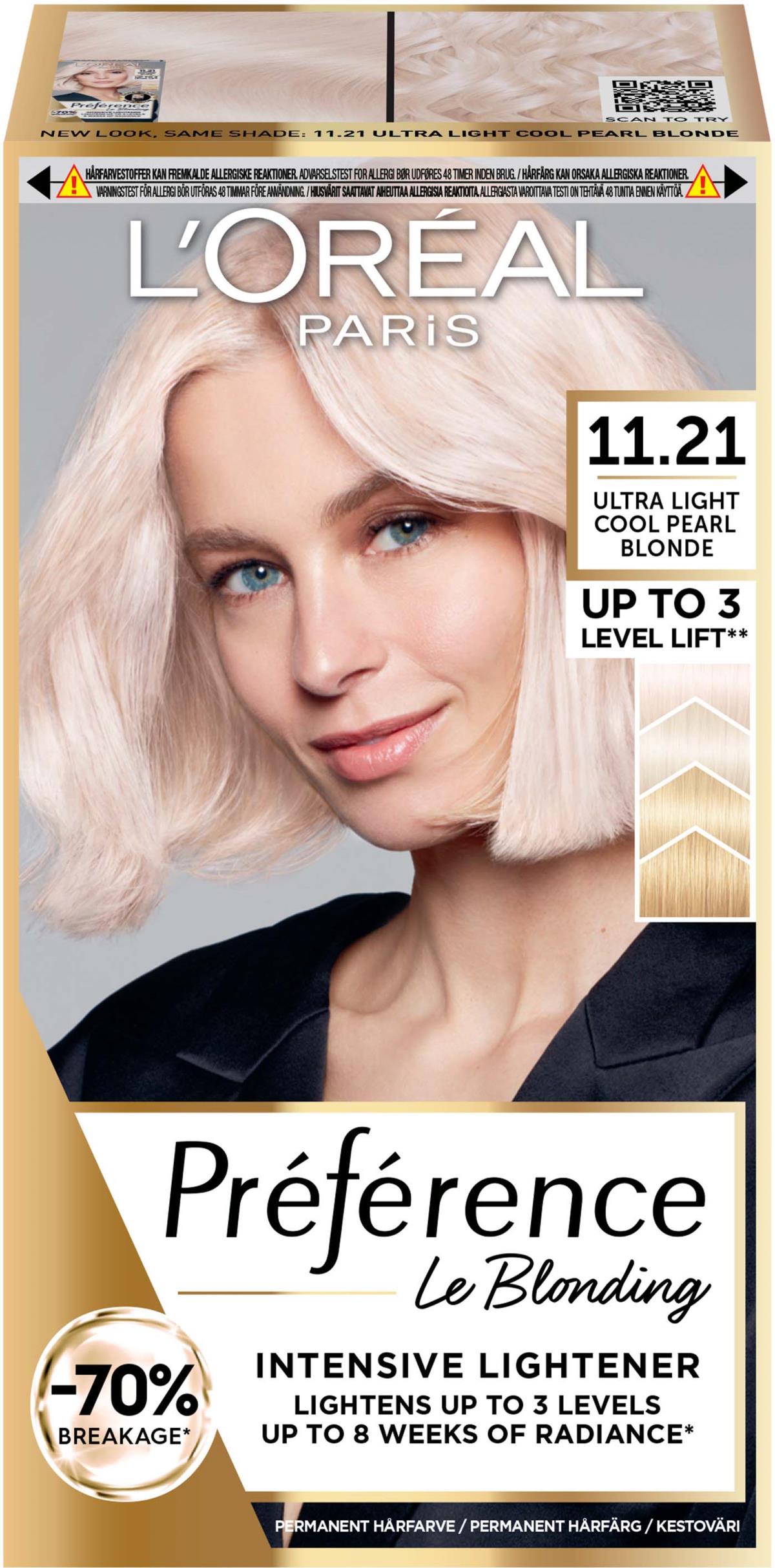 Loreal Paris Préférence Permanent Haircolor 11,21 Ultra Light Crystal ...