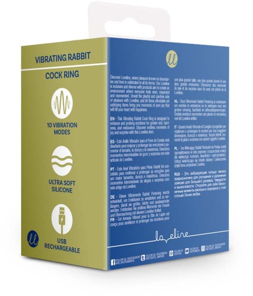 Loveline Vibrating Rabbit Cock Ring - Baltic Blue | lyko.com