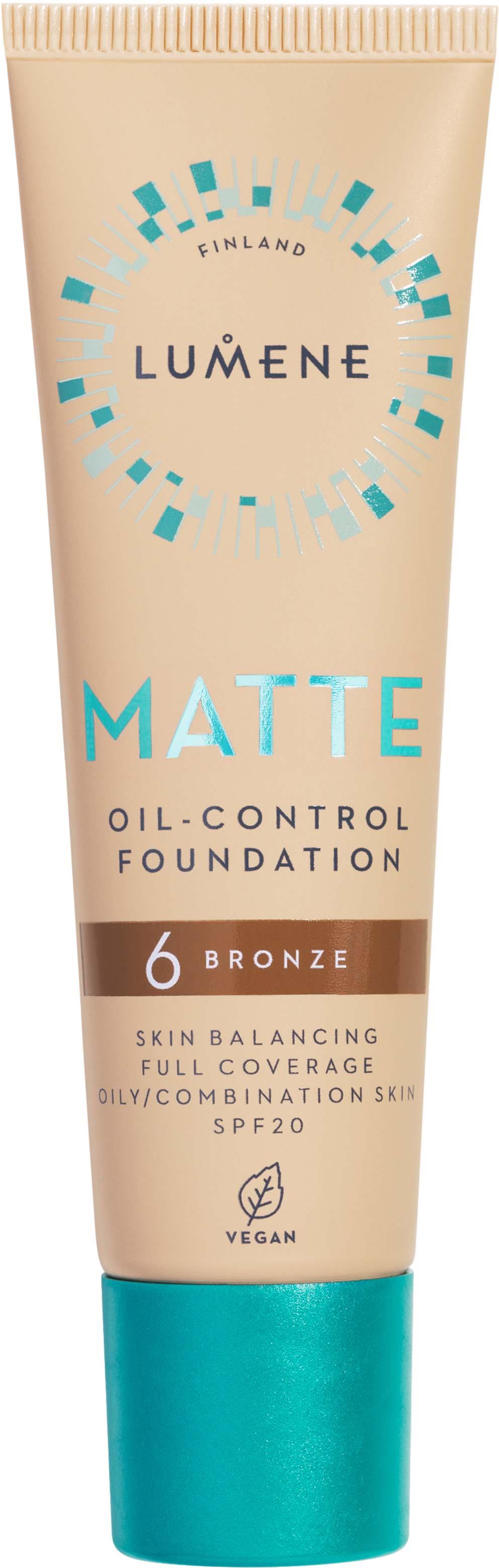 Lumene Matte Oil-Control Foundation SPF20 6 Bronze | lyko.com