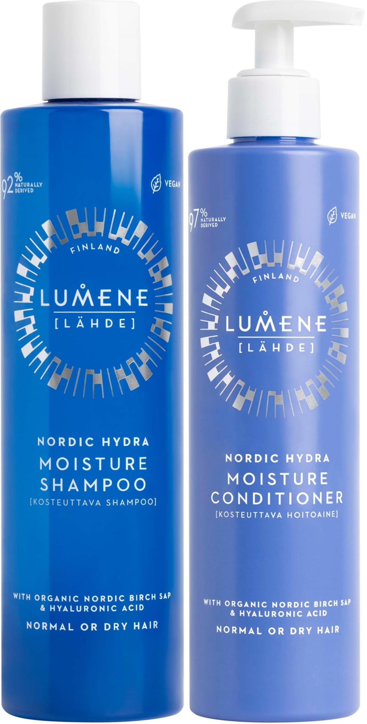 Lumene Nordic Hydra Moisture Bundle Shampoo 300 ml & Conditioner 290 ml ...