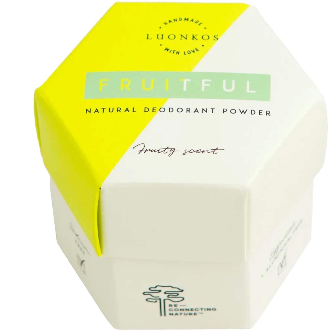 Luonkos Fruitful Deodorant Powder, Fruity Scent, Forest Microbes 50 ml ...