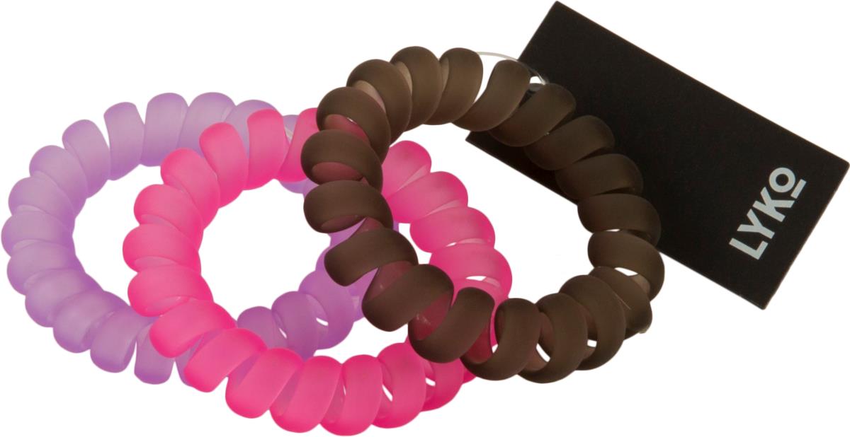 By Lyko Spiral Hair Ties 3-pack Fuchsia | lyko.com