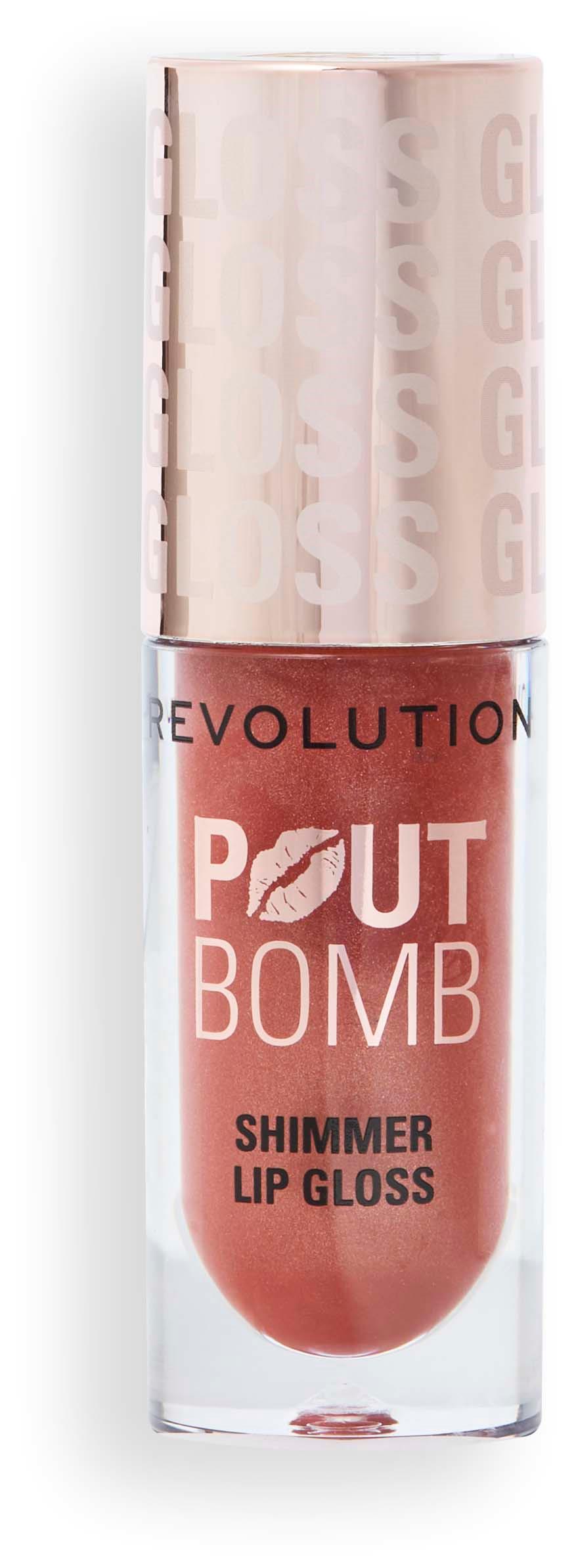 Revolution Beauty London Pout Bomb Shimmer Gloss Nude Glow | lyko.com