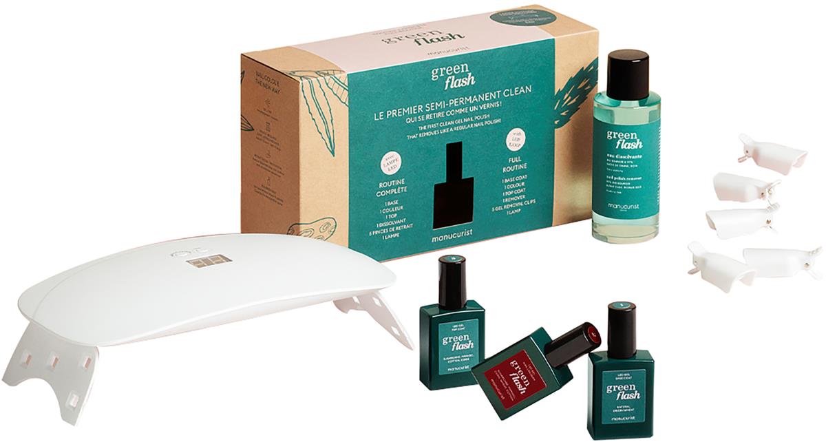 Manucurist Green Flash Gel Polish Start Kit Dark Pansy | lyko.com
