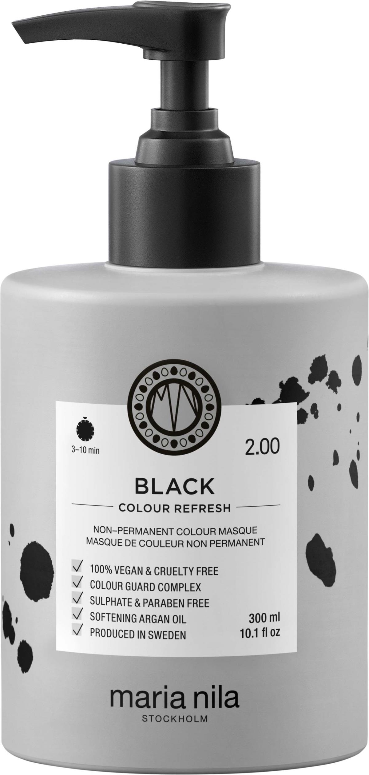 maria nila Colour Refresh Non-Permanent Colour Masque 2.00 Black | lyko.com