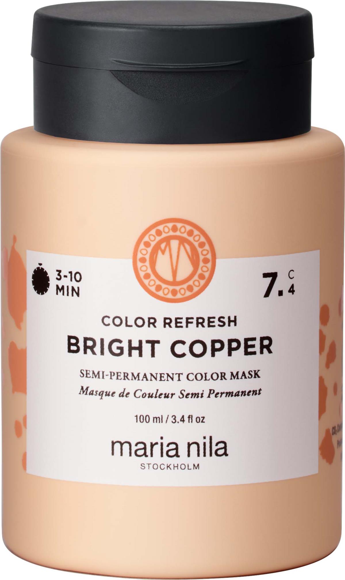 maria nila Colour Refresh Semi-Permanent Color Mask 7.4 Bright Copper ...