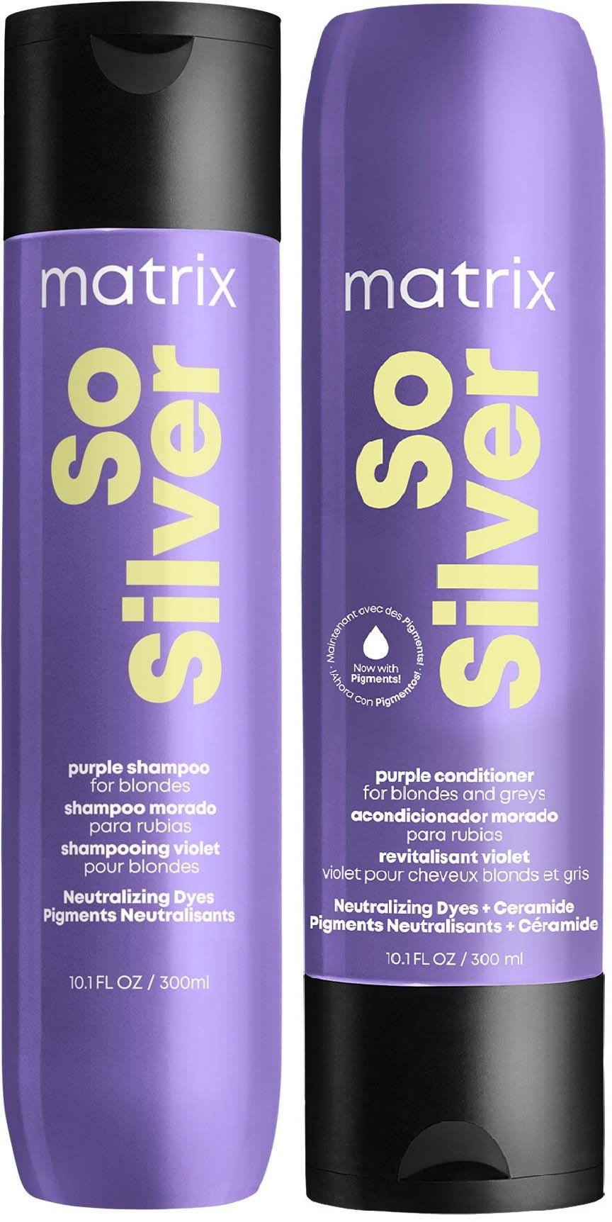Matrix So Silver Bundle Purple Shampoo 300 ml & Pigmented Conditioner ...