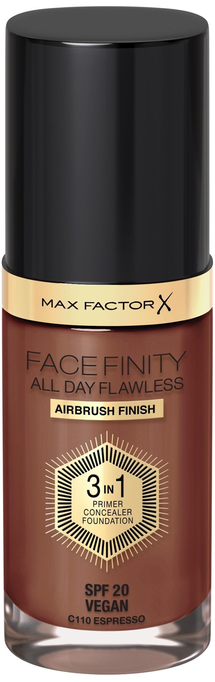 Max Factor Facefinity All Day Flawless 3in1 Foundation 110 Espresso ...