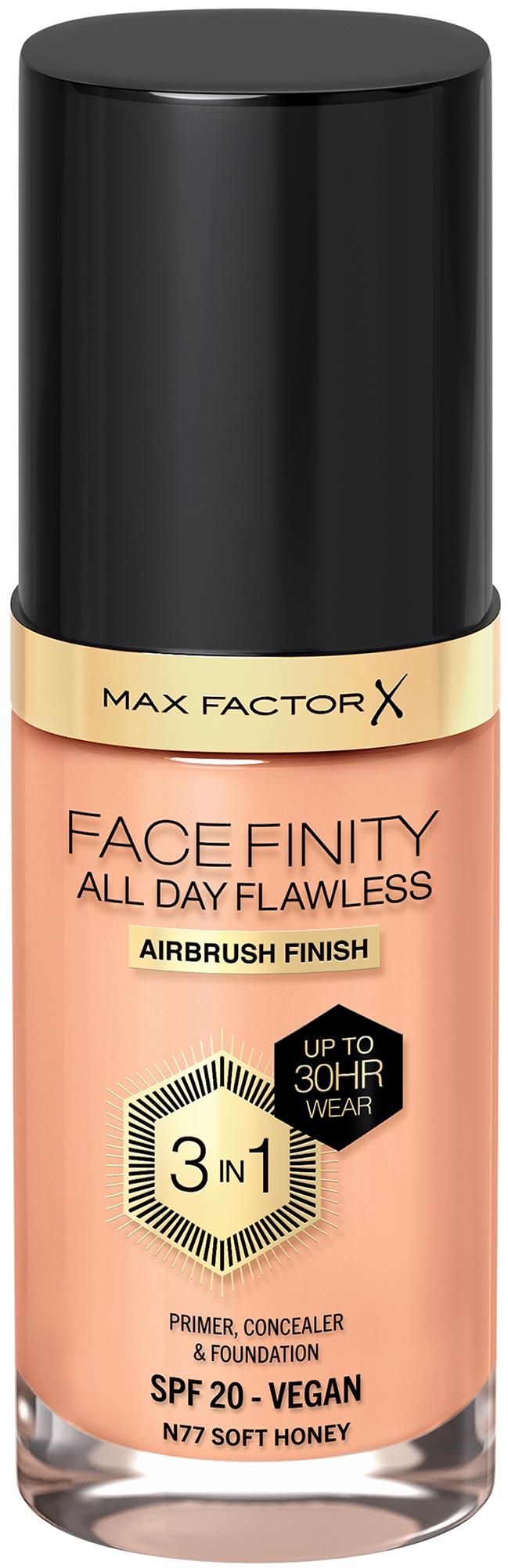 Max Factor Facefinity All Day Flawless 3in1 Liquid Foundation N77 Soft ...