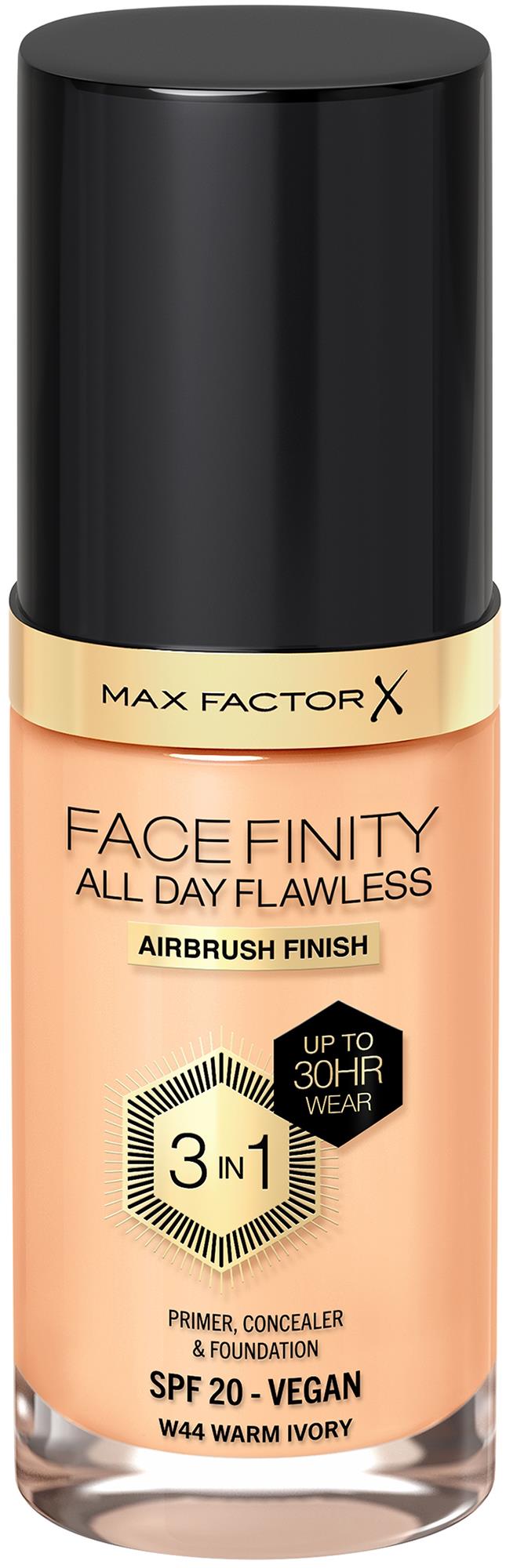Max Factor Facefinity All Day Flawness 3in1 Liquid Foundation 44 Warm ...
