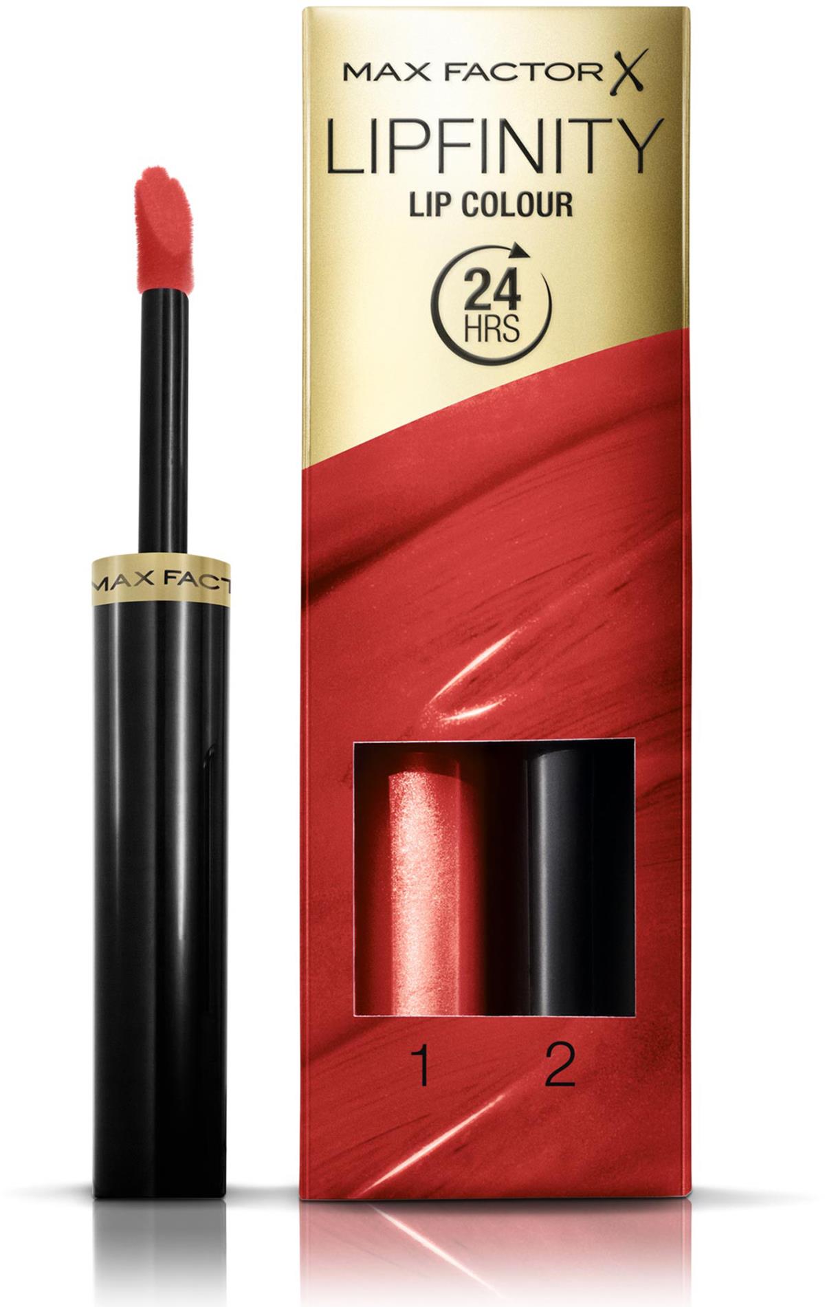 Max Factor Lipfinity 2-Step Long Lasting Lipstick 120 Hot | lyko.com