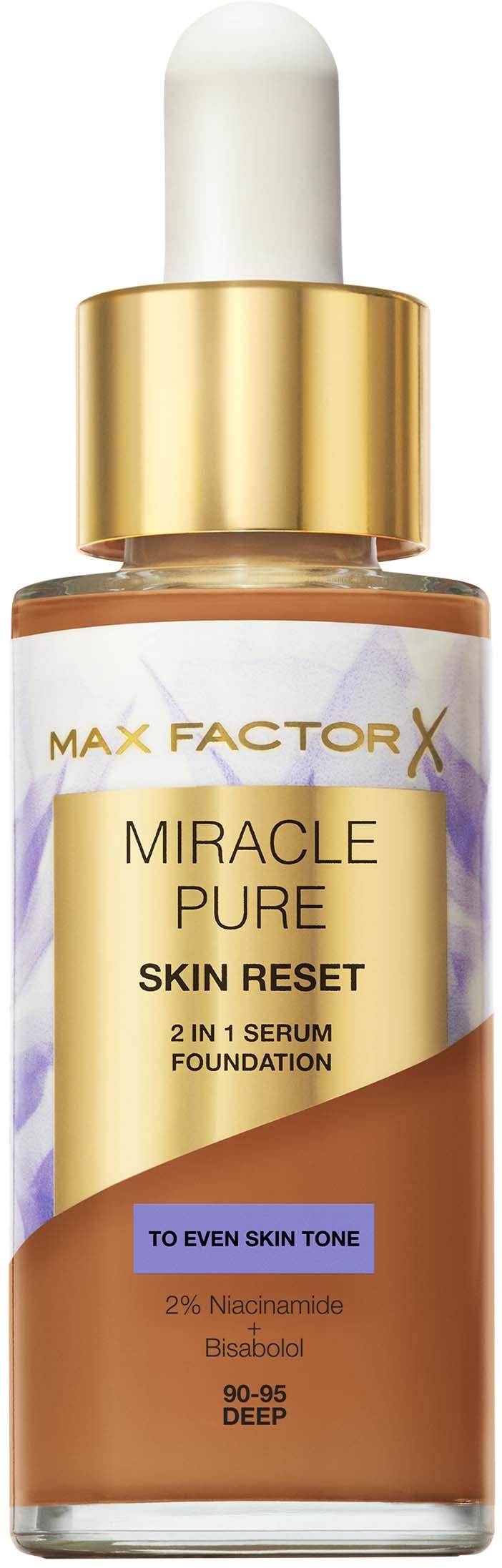 Max Factor Miracle Pure 2in1 Skin Reset Serum Foundation 80-85 Medium ... Max Factor Miracle Pure 2in1 Skin Reset Serum Foundation 80-85 Medium ...