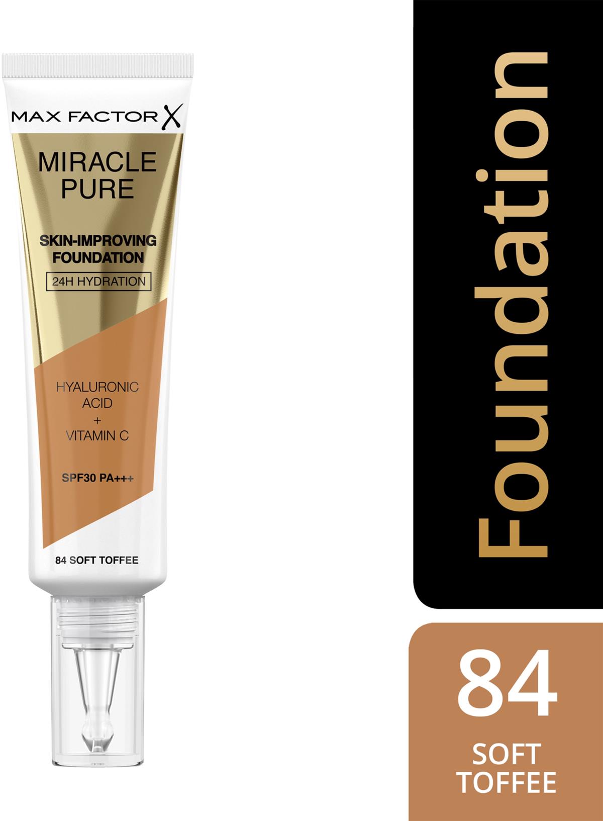 Max Factor Miracle Pure Skin Improving Foundation 84 Soft Toffee | lyko.com