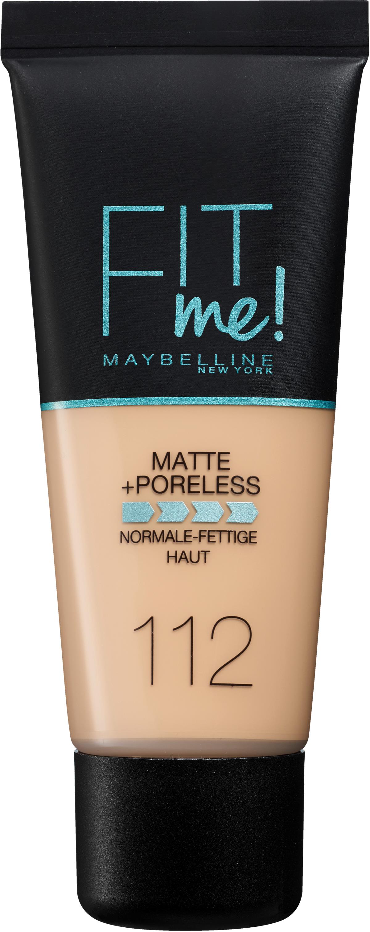 Maybelline New York Fit Me Matte + Poreless Foundation Soft Beige 112 ...
