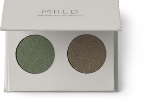 Miild Natural Mineral Eyeshadow Duo Green Moss | lyko.com