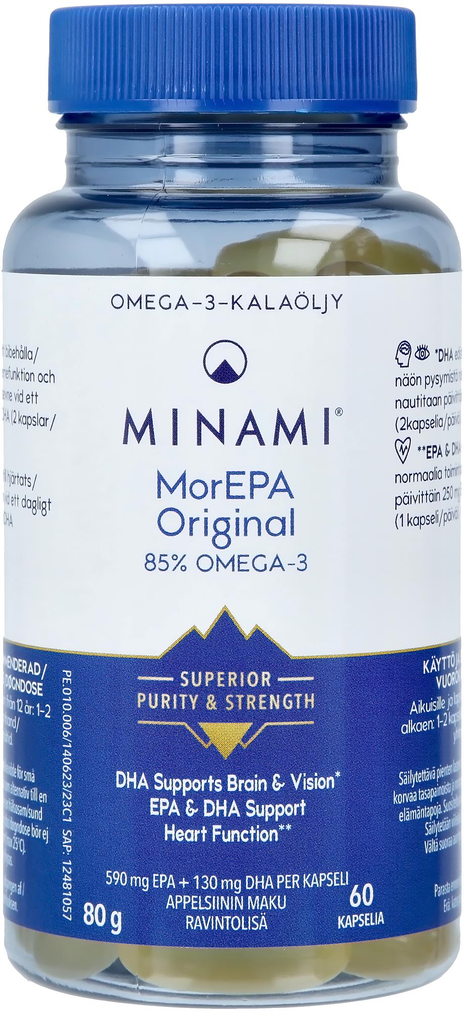 MINAMI MorEPA Original Omega-3 85% 60 caps | lyko.com