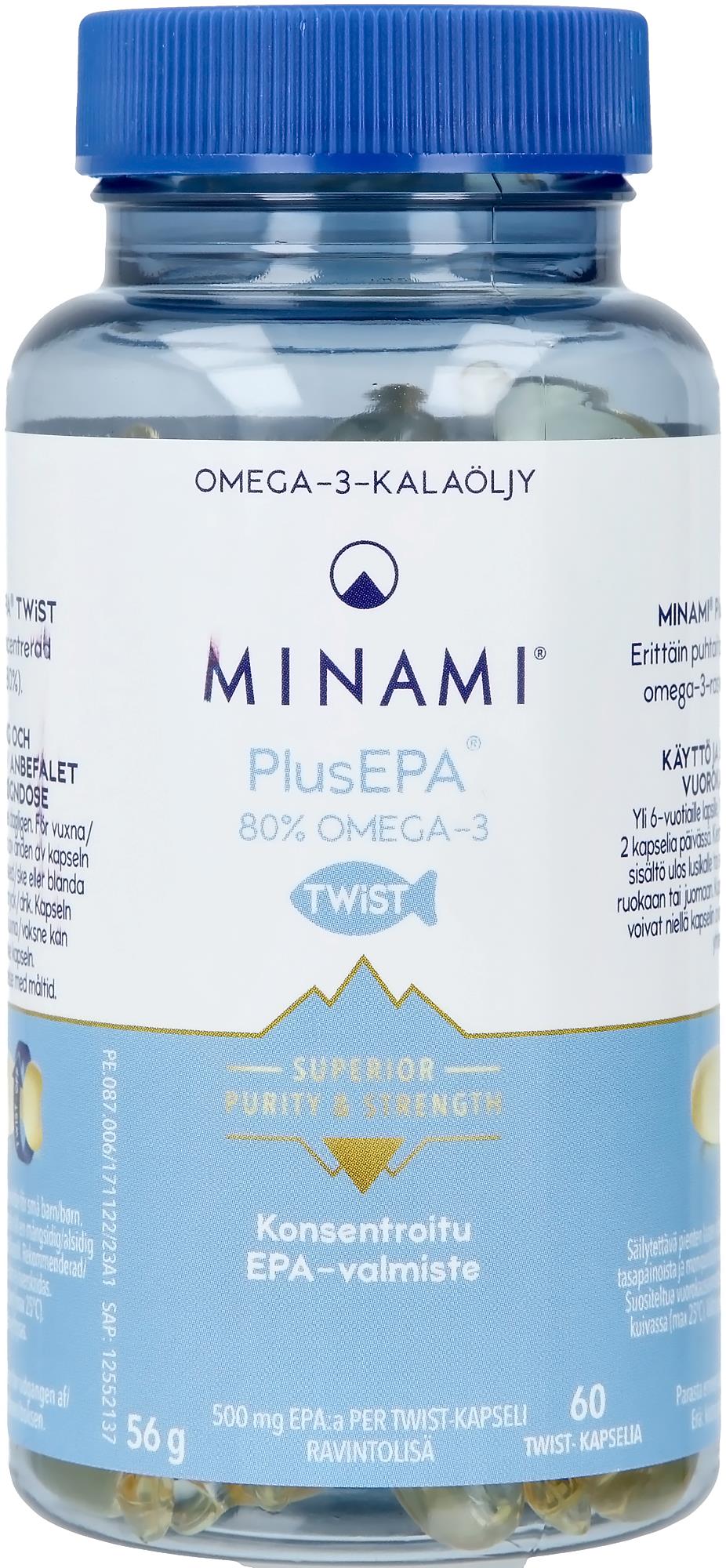 MINAMI PlusEPA 80% Omega-3 60 caps | lyko.com
