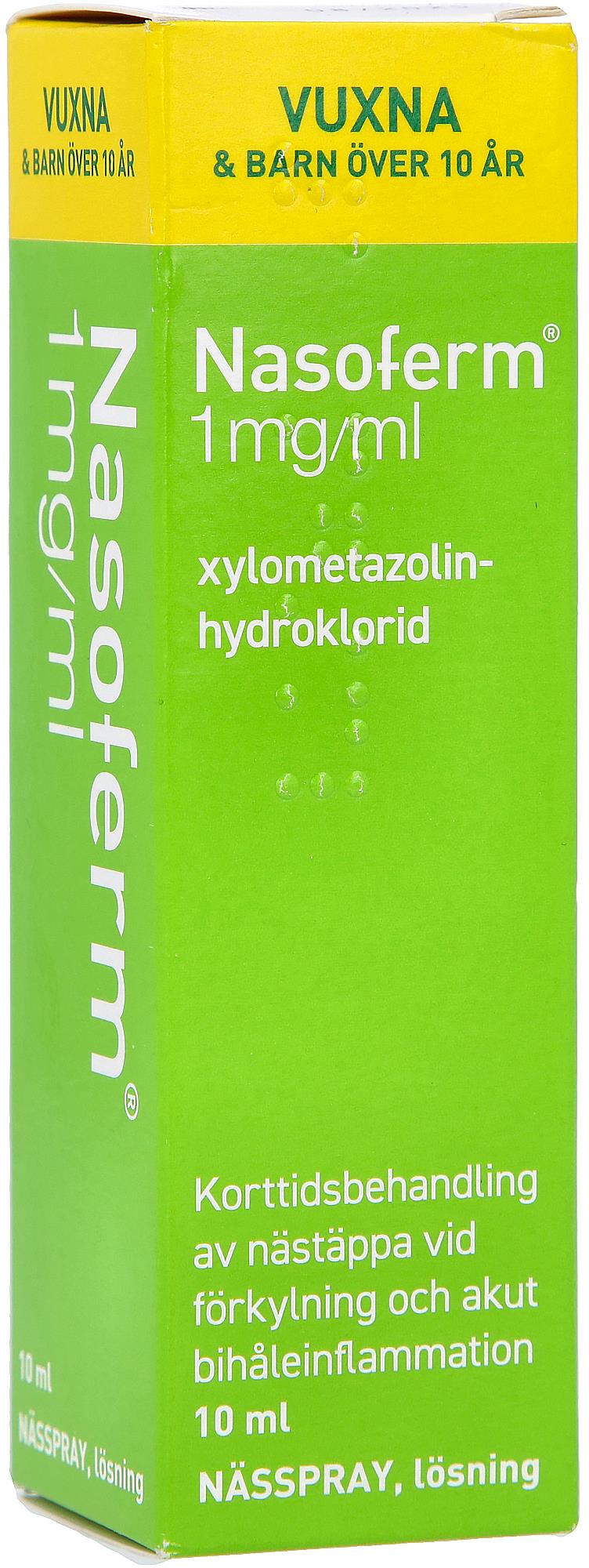 Nasoferm Nässpray 1mg/ml 10 ml | lyko.com