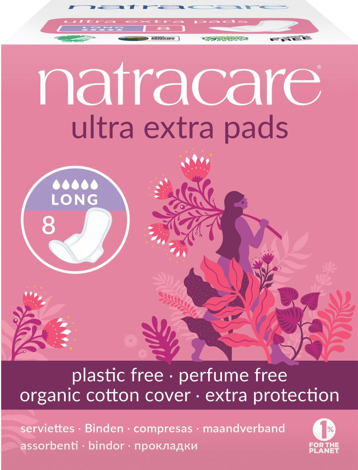 Natracare Ultra Extra Pads Long 8 pcs | lyko.com