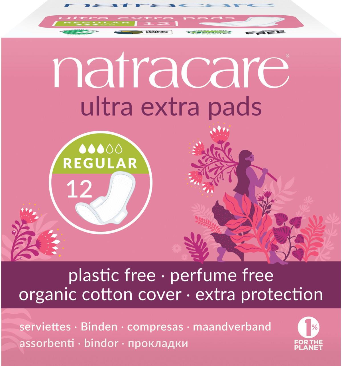Natracare Ultra Extra Pads Regular 12 pcs | lyko.com